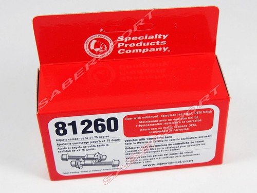 Pair SPC Peformance 81260 EZ Cam XR 14mm Adjustable Camber Bolts +/-1. ...