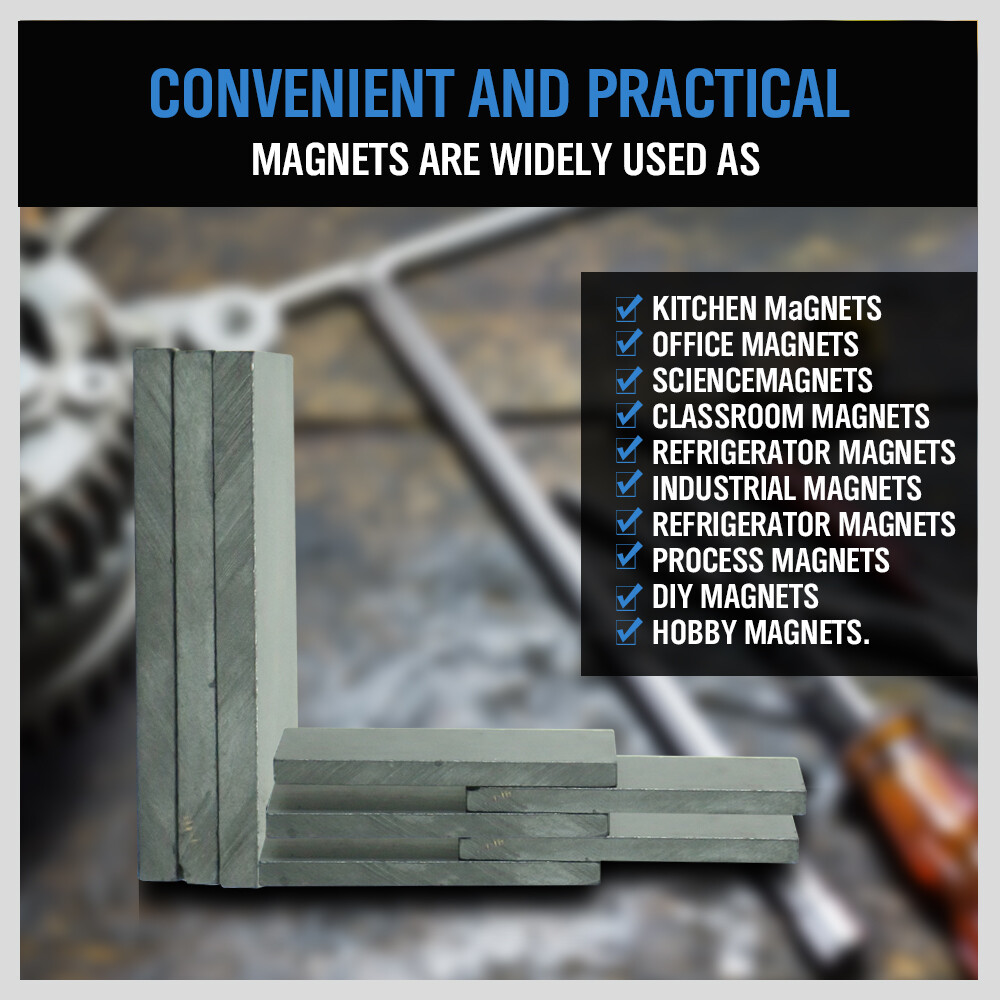 15/30Pc Super Strong Rectangle Bar Magnets Flat Home Office Home DIY ...