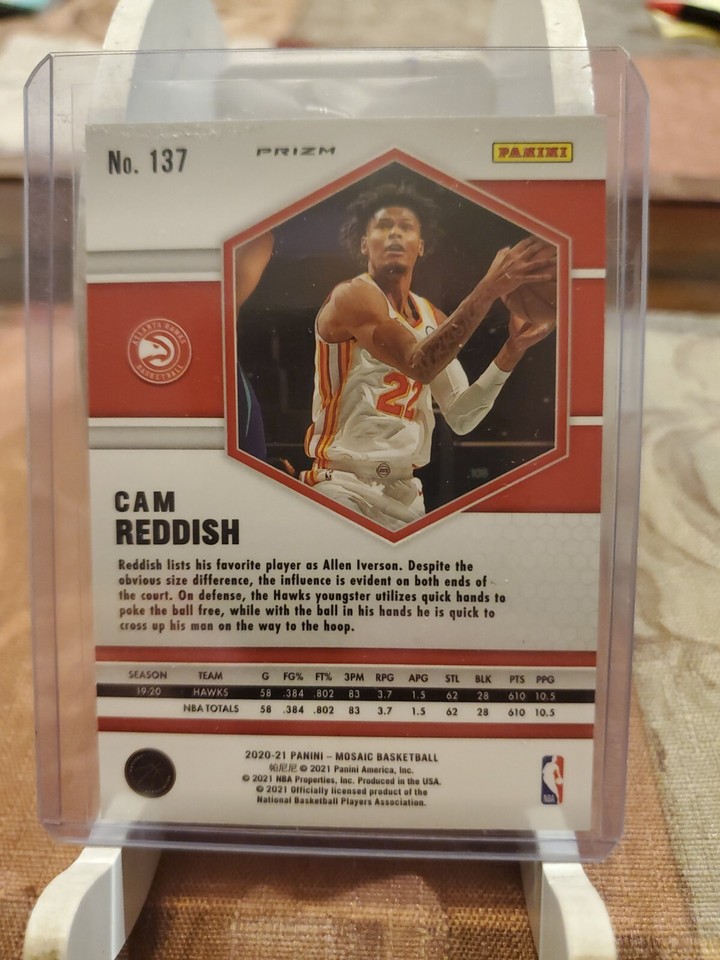 2020-21 Panini Mosaic Basketball Mosaic Prizm Cam Reddish Atlanta Hawks ...