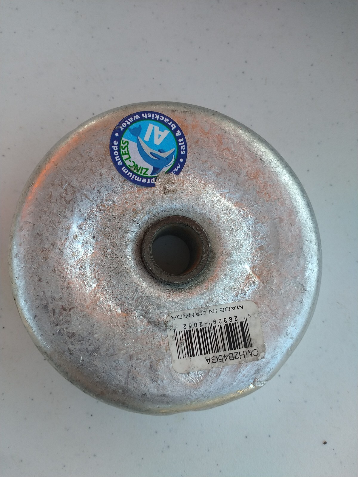 MARTYR HEAT EXCHANGER ANODES, H2B4, 4" X 1", 1/2" FASTENER, ZINC ...