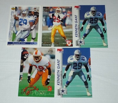 KENNETH Dwayne GANT - Safety - Dallas Cowboys - 5 Card Assorted Lot ...