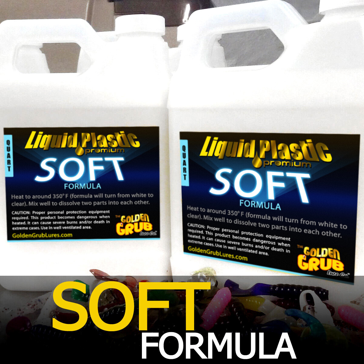 NEW Premium 1 QUART SOFT Formula LIQUID PLASTIC plastisol Fishing worms ...