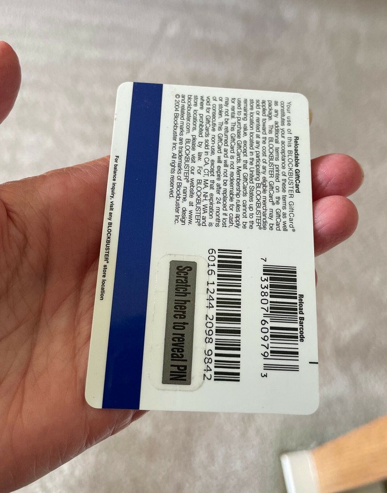 Vintage BLOCKBUSTER Video Store 2004 Gift Card - NO value | eBay