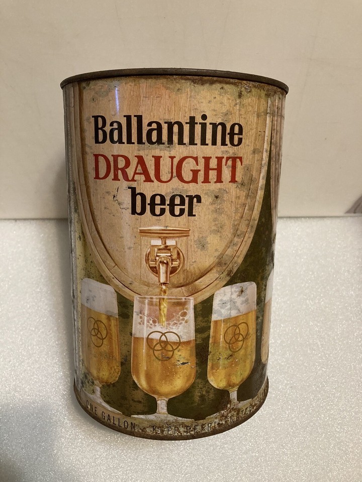 BALLANTINE DRAUGHT BEER MINI KEG. EMPTY US GALLON CAN. NEW JERSEY | eBay