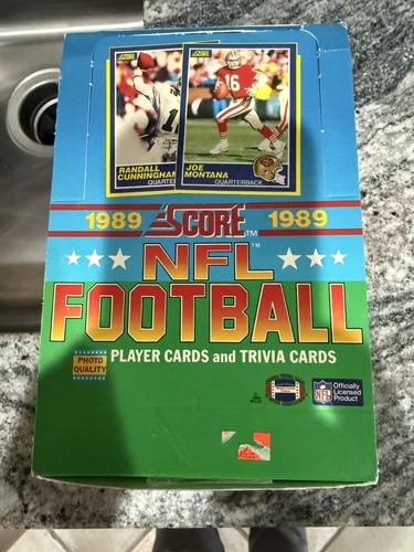 EMPTY 1989 Score Football Wax Pack Display Box | eBay