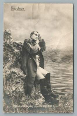 Napoleon Bonaparte Thinking on Shoreline RPPC Antique Polish Read Photo ...