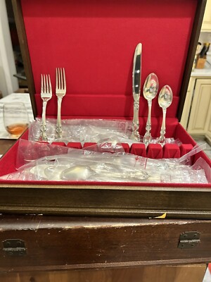 6 Five Piece Place Settings Gotham “Melrose” C. 1948 Sterling Silver ...