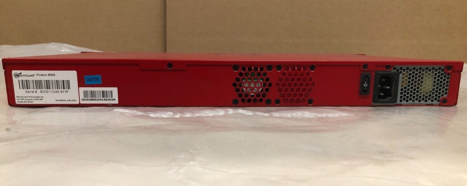 Firewall Network Security Appliance WatchGuard FIREBOX M200 Model type ...