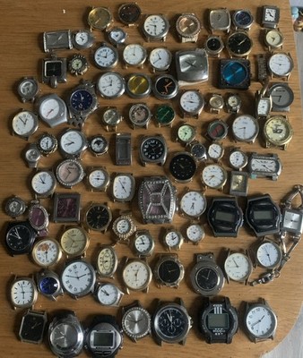 Huge Job Lot of 90+ Watches Spares Or Repairs Various Brands Some ...