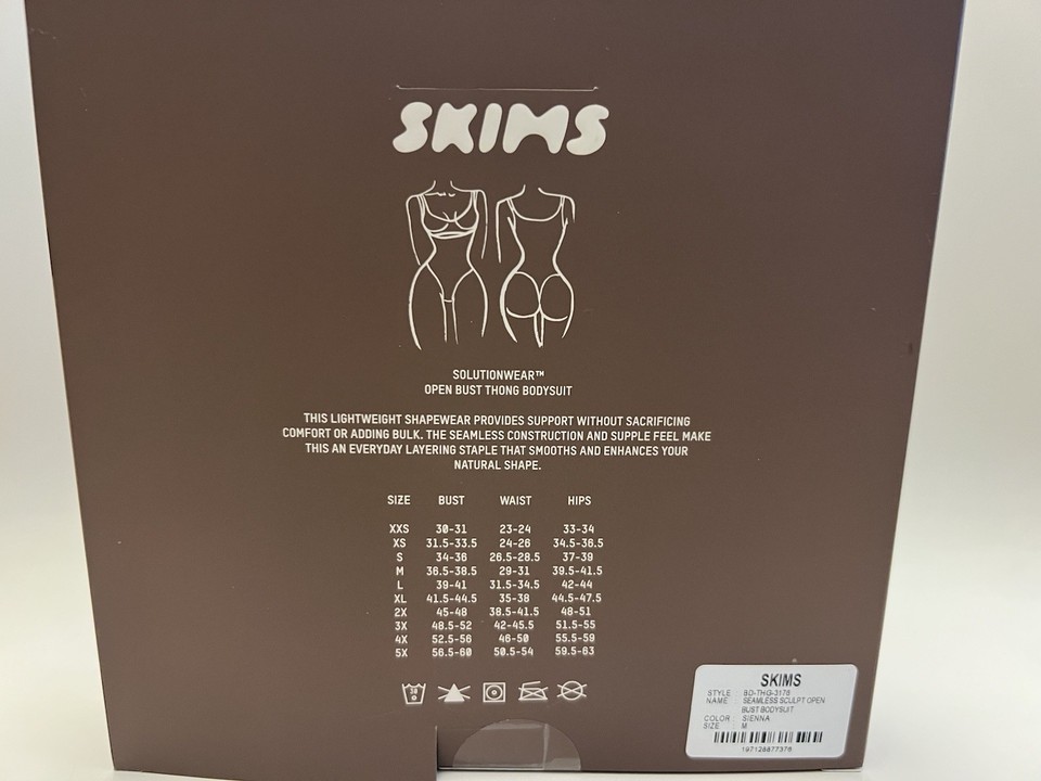 New In Box! SKIMS Seamless Sculpt Open Bust Thong Bodysuit (Sienna ...