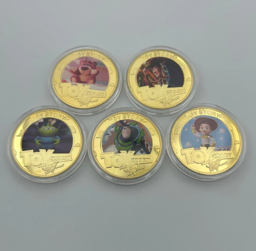 Full Set 5 x Toy Story Disney Coins Woody Jessie Buzz Lightyear Lotso ...