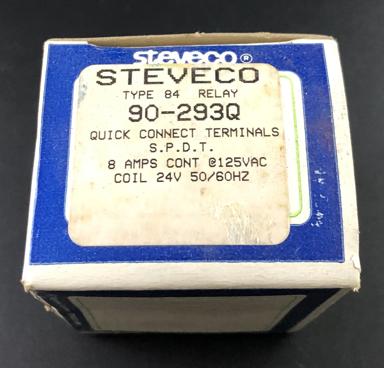 Steveco (White Rodgers) 90-292Q Rbm Type 84 Relay Spdt 8A 125Vac 24Vac ...