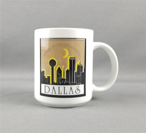 Dallas Coffee Mug Rising To The Occasion Texas Skyline Souvenir Heat ...