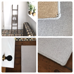 Grey Rug Loop Pile Wool Whipped Edge Floor Rug Carpet RP£350 | eBay