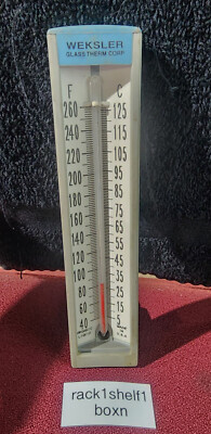 Weksler Glass Thermometer Temperature Gauge 40-260F Range | eBay