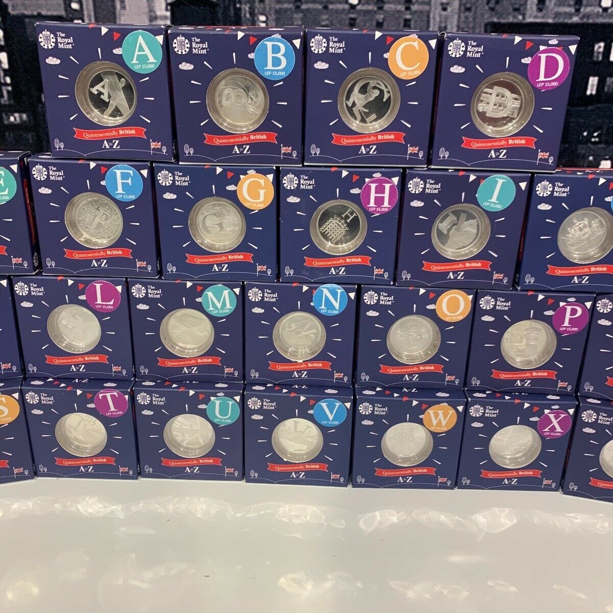 2018 10p Coins Silver Proof A-Z Royal Mint Alphabet Letters British ...
