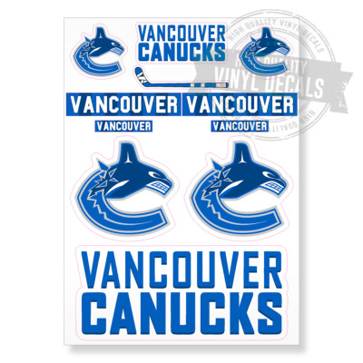 Vancouver Canucks NHL Hockey A4 High Quality Printed Vinyl Decal ...