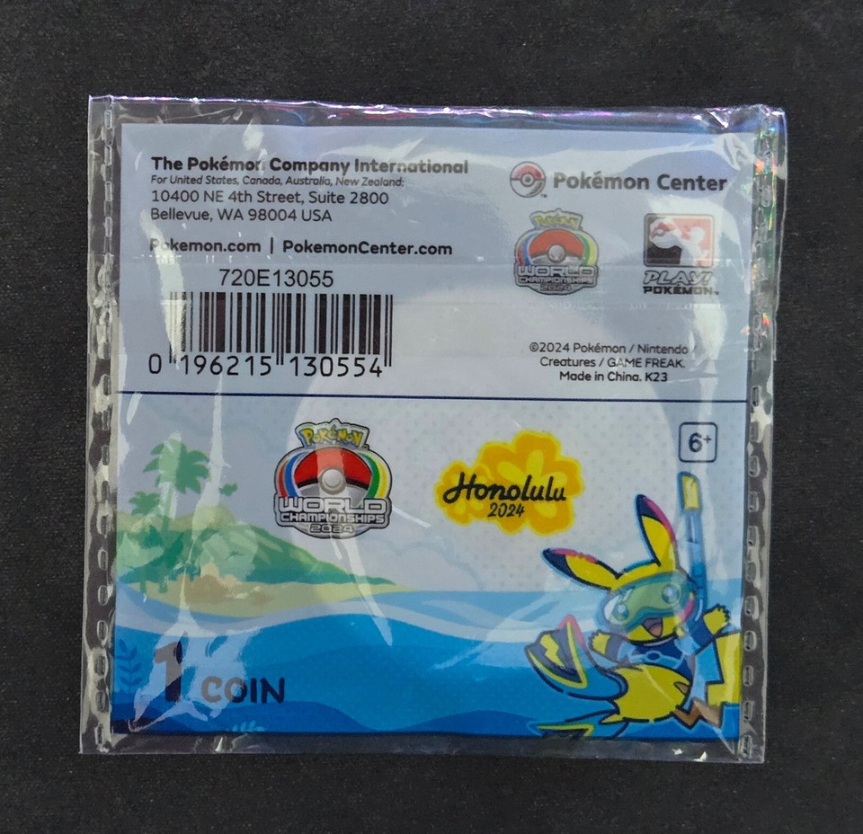 2024 Honolulu Pokemon World Championships Pikachu Metal Coin | eBay