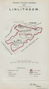 Linlithgow Parliamentary County. Scotland. BOUNDARY COMMISSION. Close ...