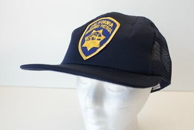 Vintage CHP California Highway Patrol Trucker Hat Blue Mesh Snapback ...