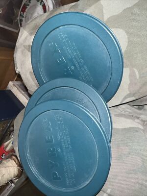 Lot Of 3 Pyrex 7200-PC Green Replacement Food Storage Lids Covers Made ...