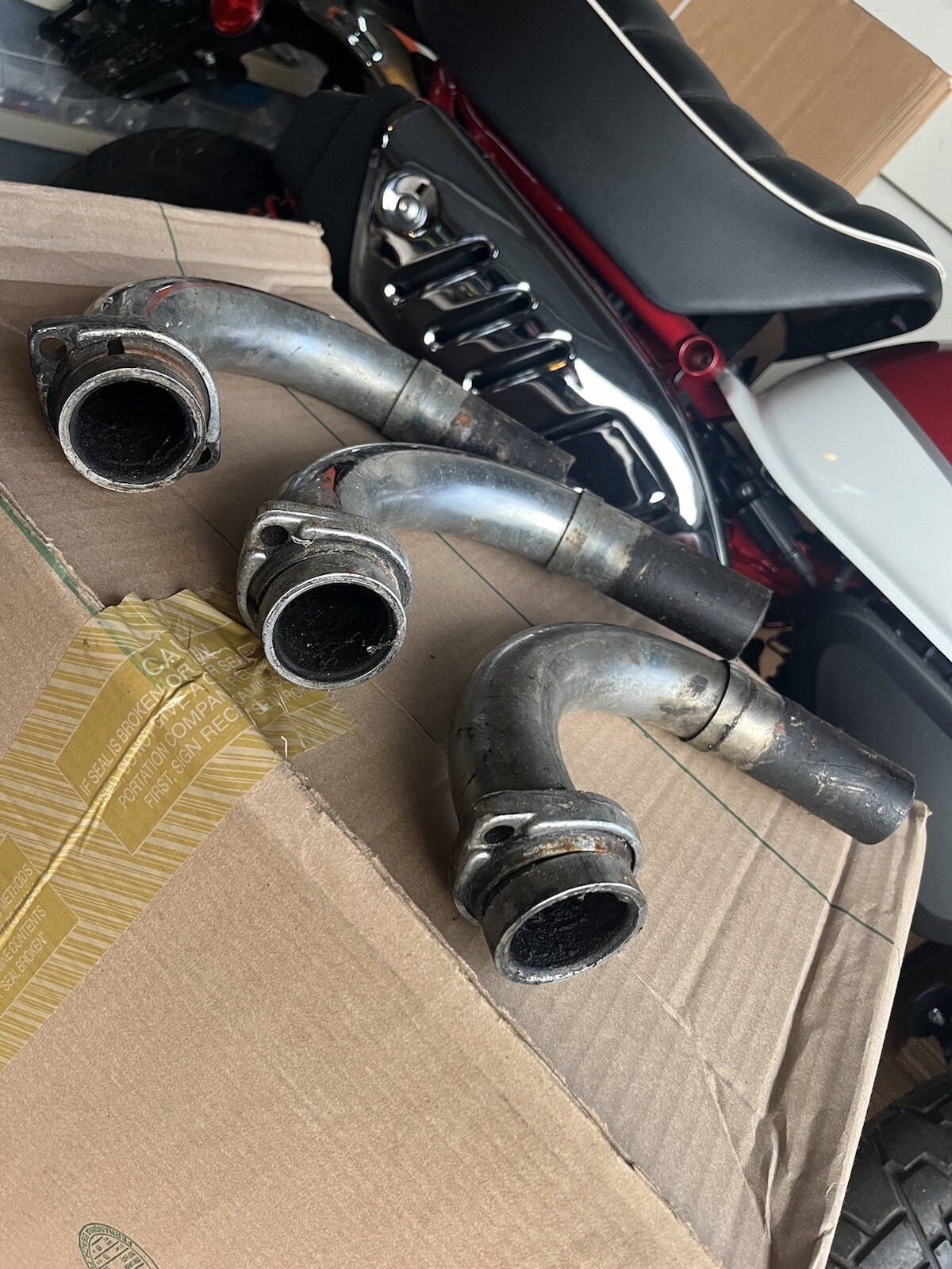 Kawasaki H2 Exhaust Pipe Down Pipes Set 1974 H2B 1975 H2C H2 750 Triple ...