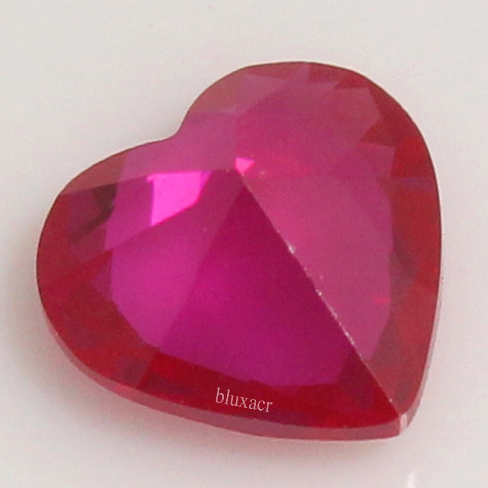 Certified Natural Mogok Pigeon Blood Red Ruby 6x6 MM Heart Unheated ...