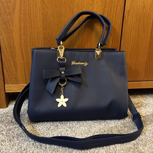 Women’s Small Danbaoly Navy Blue Tote Shoulder Bag Handbag ...