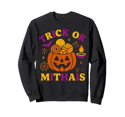 Diwali Halloween Costume Pumpkin Sweatshirt Hindu Festival Funny ...
