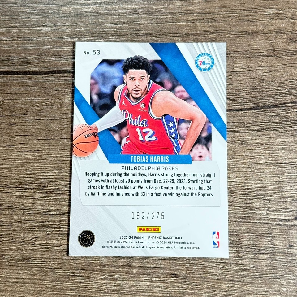 2023-24 Panini Phoenix - Tobias Harris #53 Blue Lazer /275 | eBay
