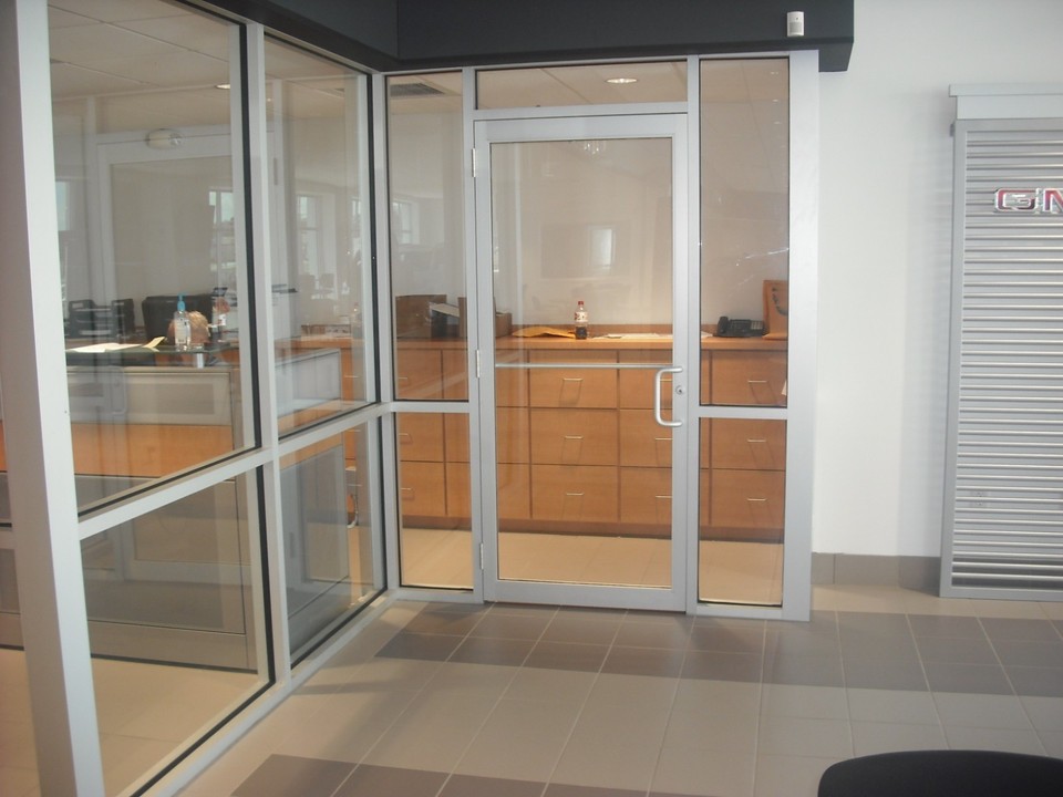 COMMERCIAL ALUMINUM STOREFRONT DOOR, FRAME & CLOSER, 3'0" x 7'0", CLEAR ...