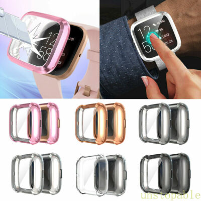 For Fitbit Versa 2 3 4 Sense 2 Watch Full Cover Screen Protector TPU ...