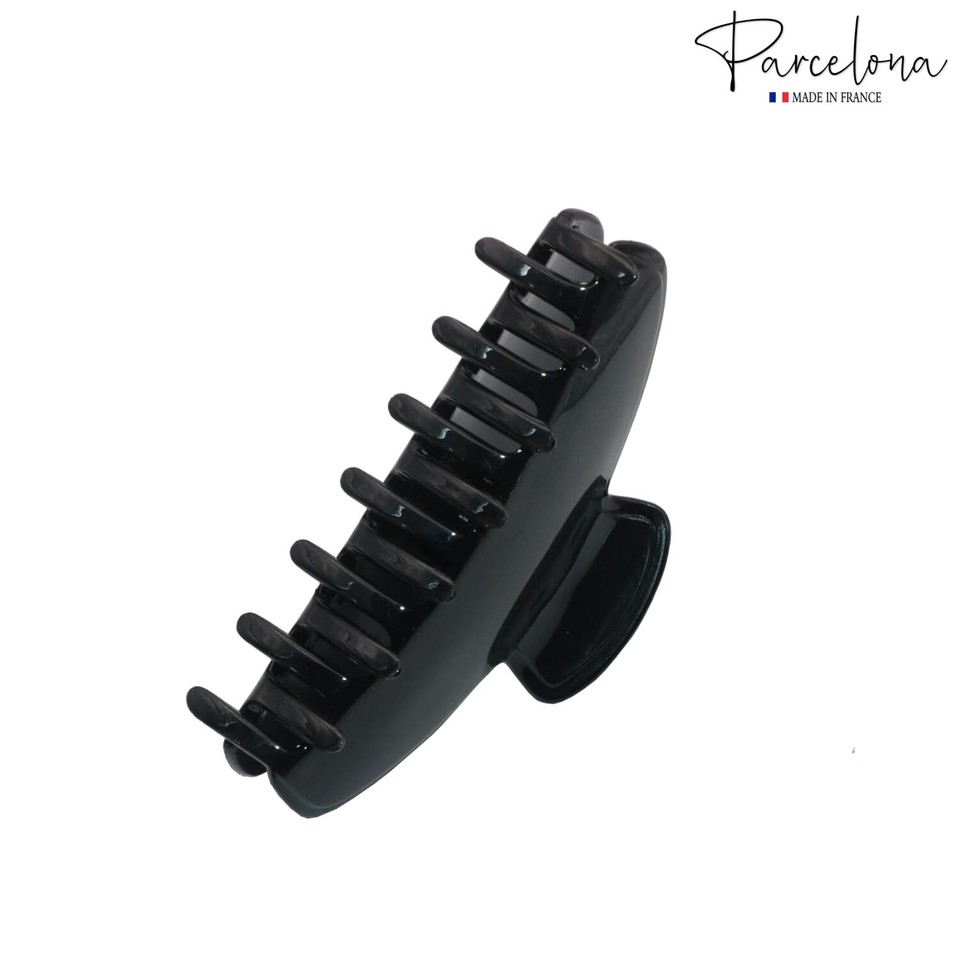 Parcelona French Basic Medium 3 1/2" Celluloid Tight Spring Hair Claw ...