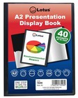 A2 Black Display Book 10 20 40 Pocket Presentation Folder Document ...