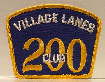 Village Lanes 200 Club ~ Bowling Shirt Embroidered Patch ~ BOWLING High ...