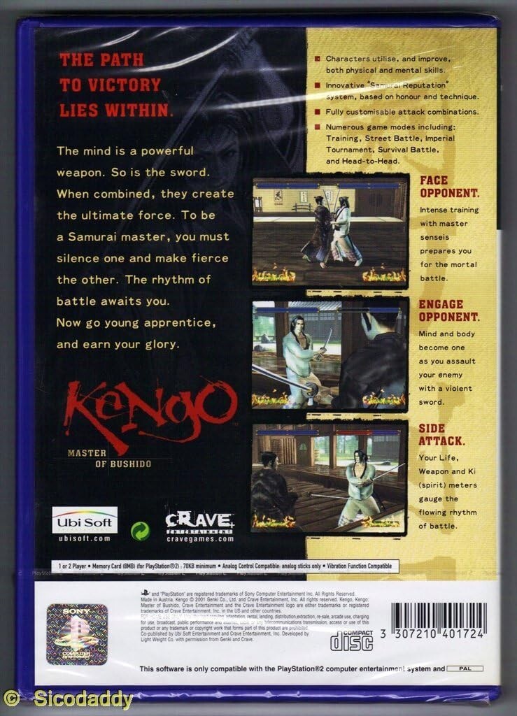 Kengo Master of Bushido Sony PlayStation 2 Ps2 15 Fighting Game for ...