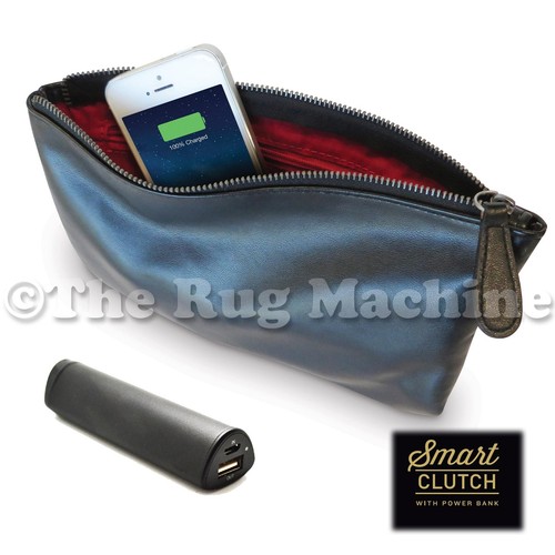 SMART CLUTCH BAG WITH POWER BANK - Black - Handy integrated ...