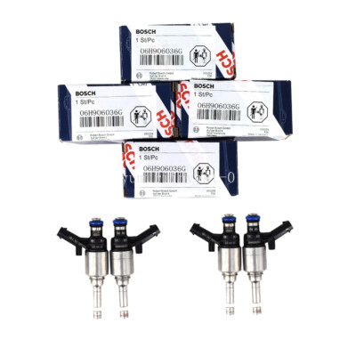 4Pcs OEM BOSCH 06H906036G Fuel Injectors For Audi A4 TT VW Jetta Golf ...