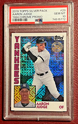 2019 Topps Silver Pack AARON JUDGE 1984 CHROME PSA 10 GEM MT #29 | eBay