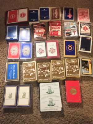 Vintage Playing Card Lot 25 decks - Greenbriar Pan Am Minutemen ...