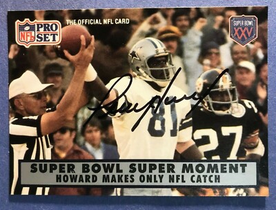 SIGNED PERCY HOWARD 1990 PRO SET SUPER BOWL SUPERMEN FOOTBALL CARD ...