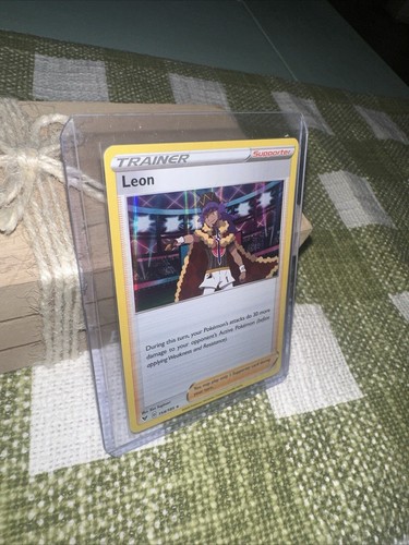 Pokémon Card TCG Leon Vivid Voltage 154/185 Holo Rare In Sleeve And ...