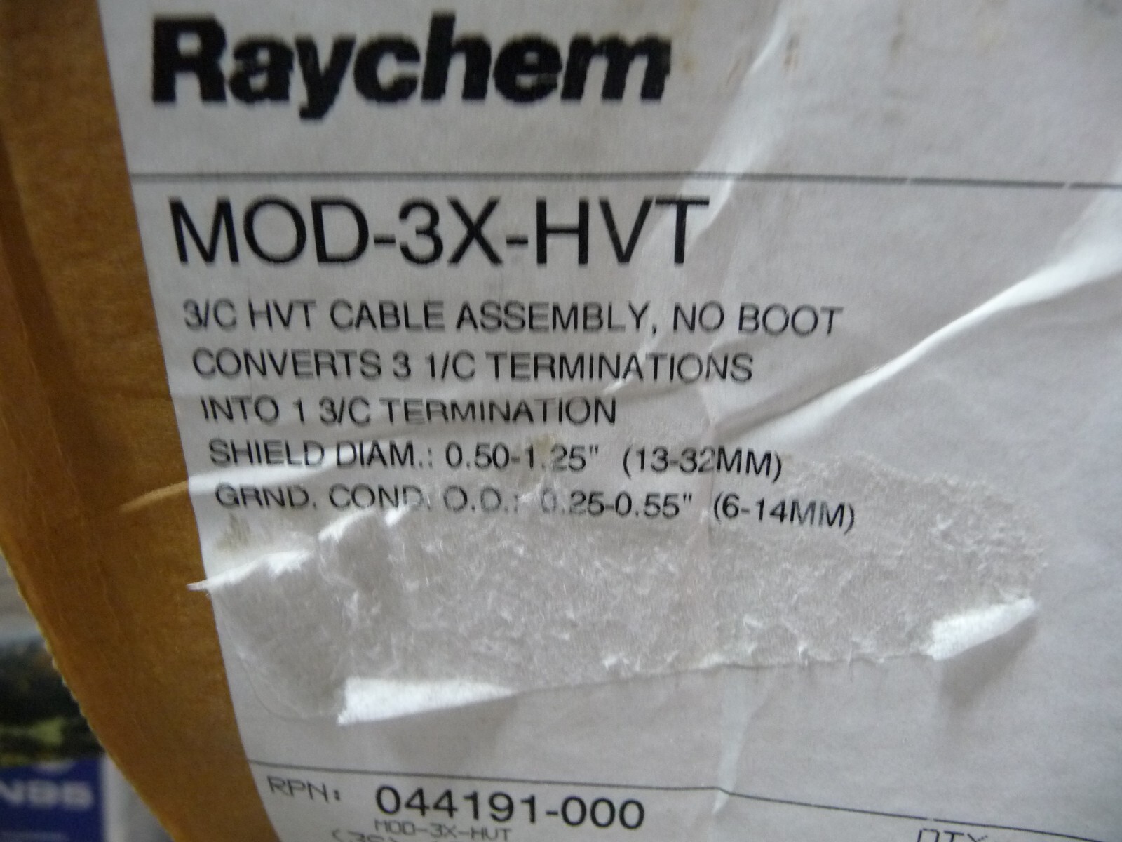 Raychem MOD-3X-HVT Power Cable High Voltage Termination Modification ...