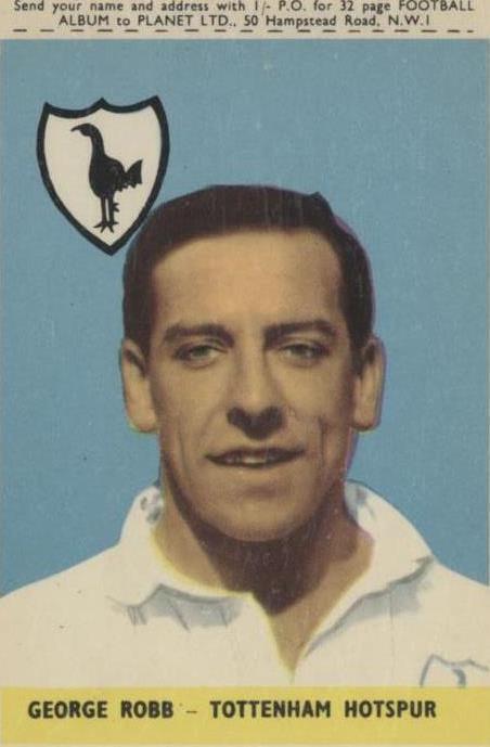 1958-59 A&BC Footballers - George Robb #42 Planet Offer, Black/Red Back ...