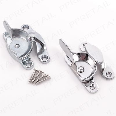 CHROME/SILVER FITCH FASTENER Open/Close Sash Window Latch Catch Twist ...