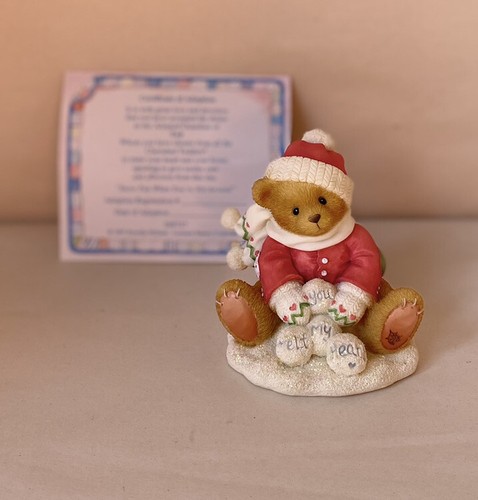 Cherished Teddies 1997 Winter Christmas Teddy bear In Snow 3” Ht ...