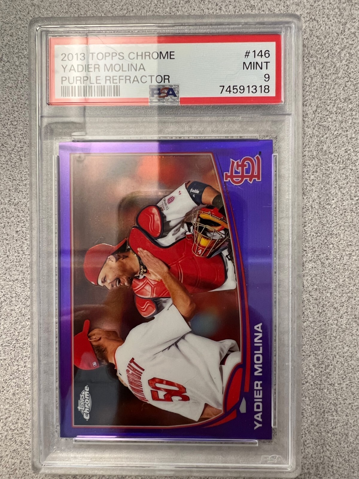 2013 Topps Chrome - Yadier Molina, Adam Wainwright #146 Purple ...