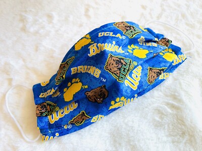 UCLA Bruins Face Mask Nose Wire Washable 100% Cotton Fabric W/ Filter ...