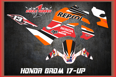2017 Honda Grom & MSX125 SEMI CUSTOM GRAPHICS KIT REPSOL | eBay