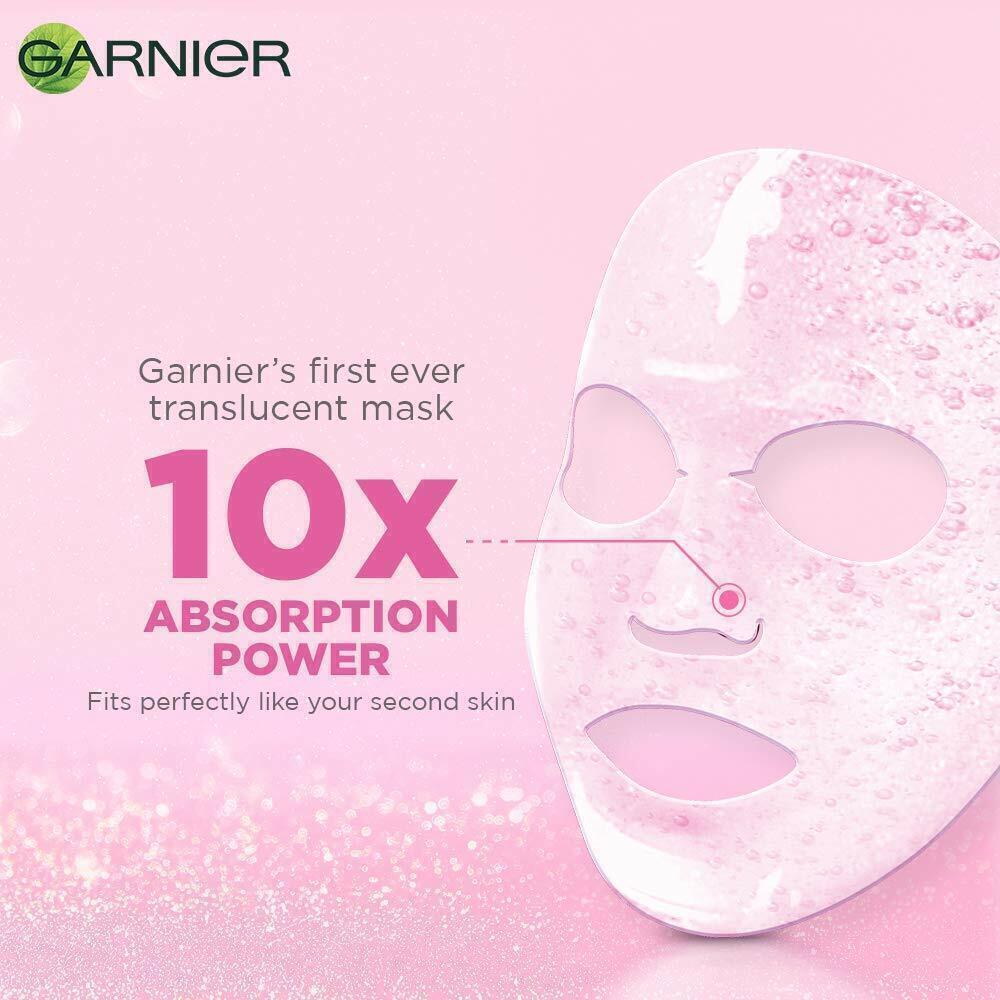 Garnier Sakura White Water Glow Serum Sheet Mask, Face Sheet Mask for ...